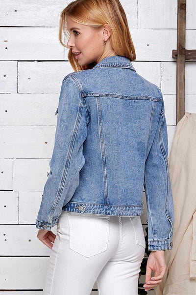 KaLi Trends Classic Denim Jean Jacket Light Wash